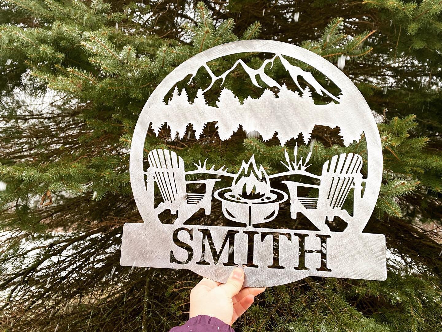 Personalized Metal Lake Sign lake Scene Metal Sign Metal - Etsy