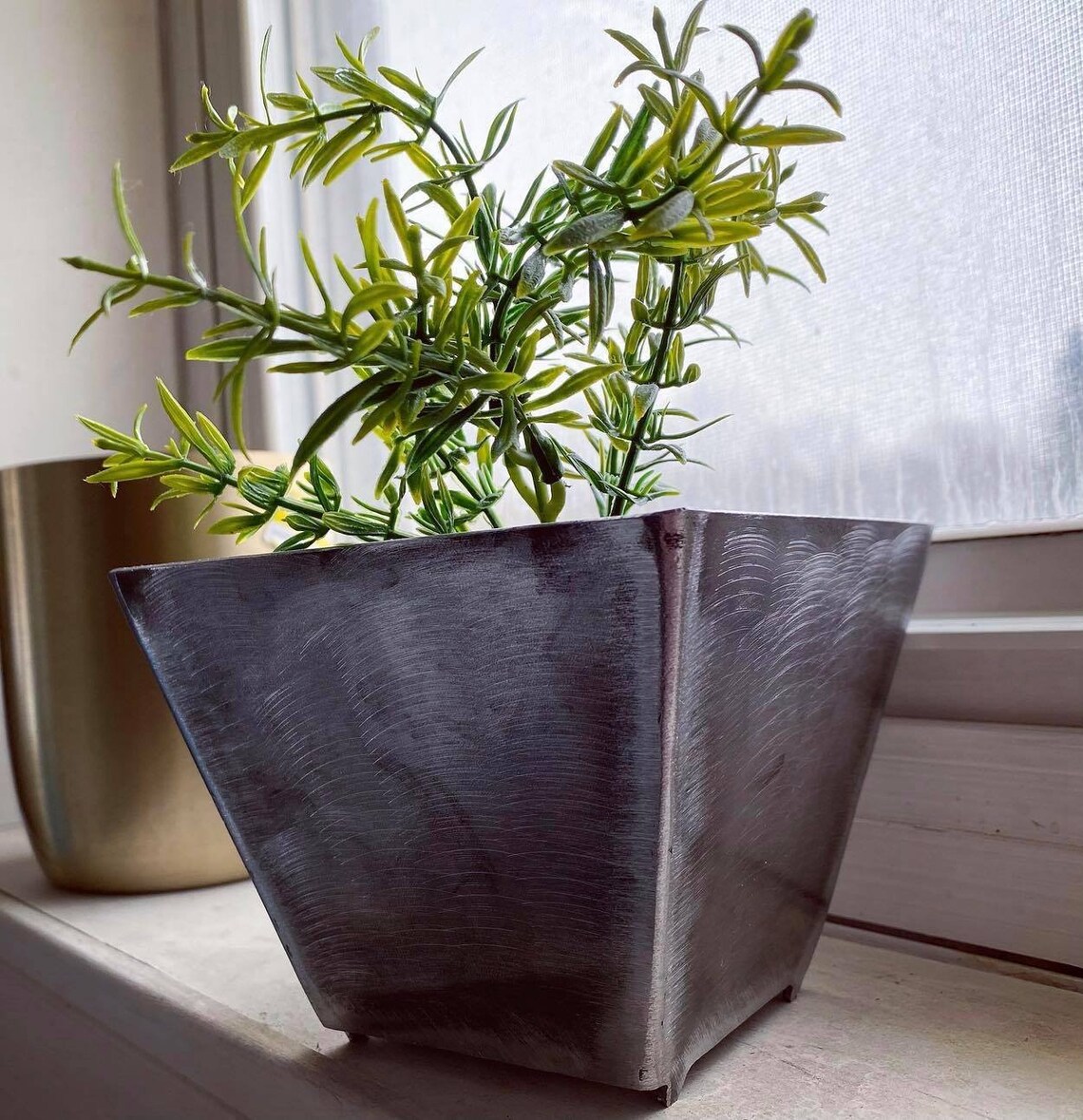 Steel Planter Box - Metal Flower Pot -modern Steel Planter -small ...