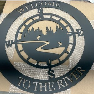 Personalized River Compass - Metal Compass With Custom Coordinates ...