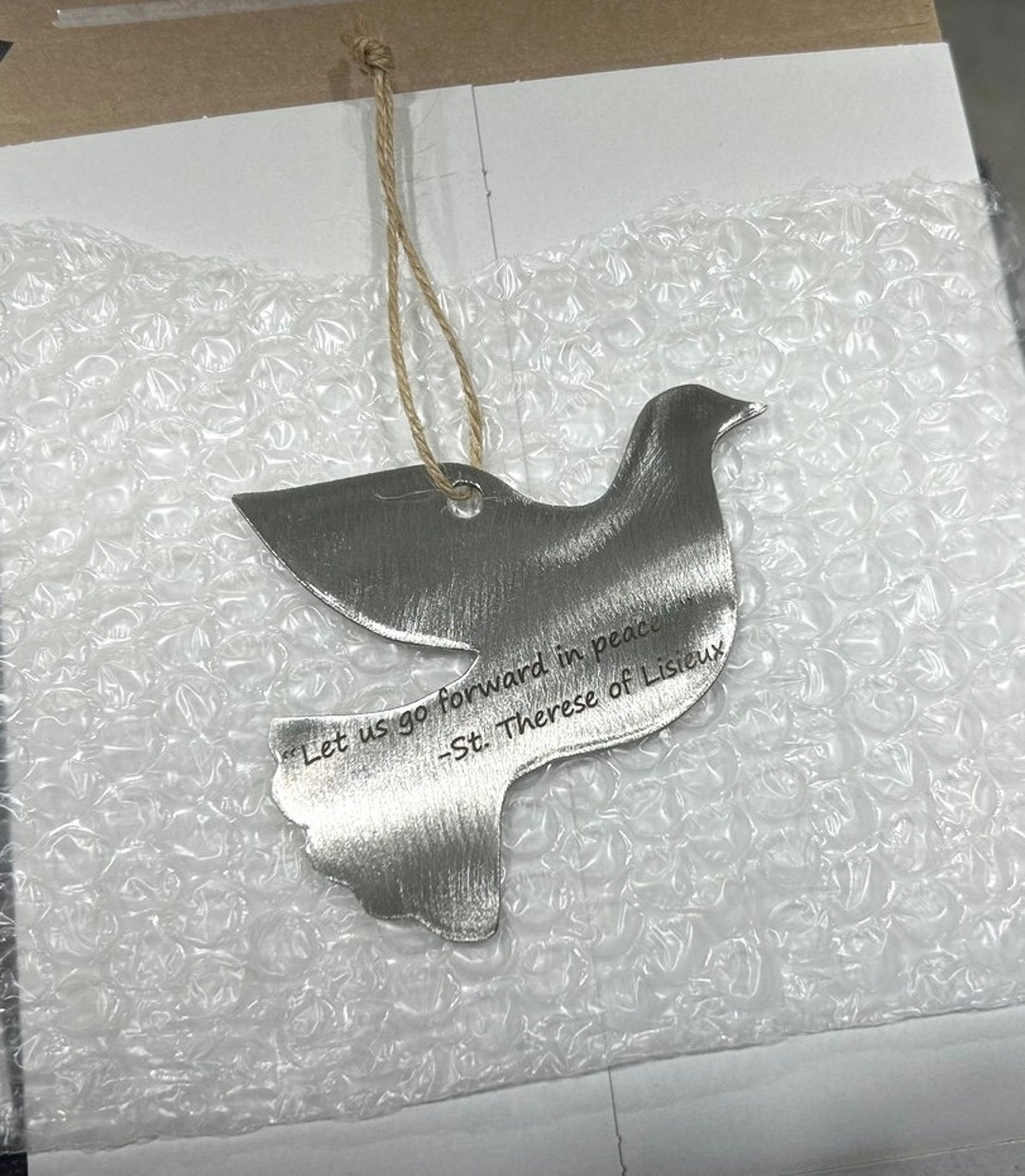 Metal Dove Ornament - Personalized Dove Ornament - Metal Ornaments ...