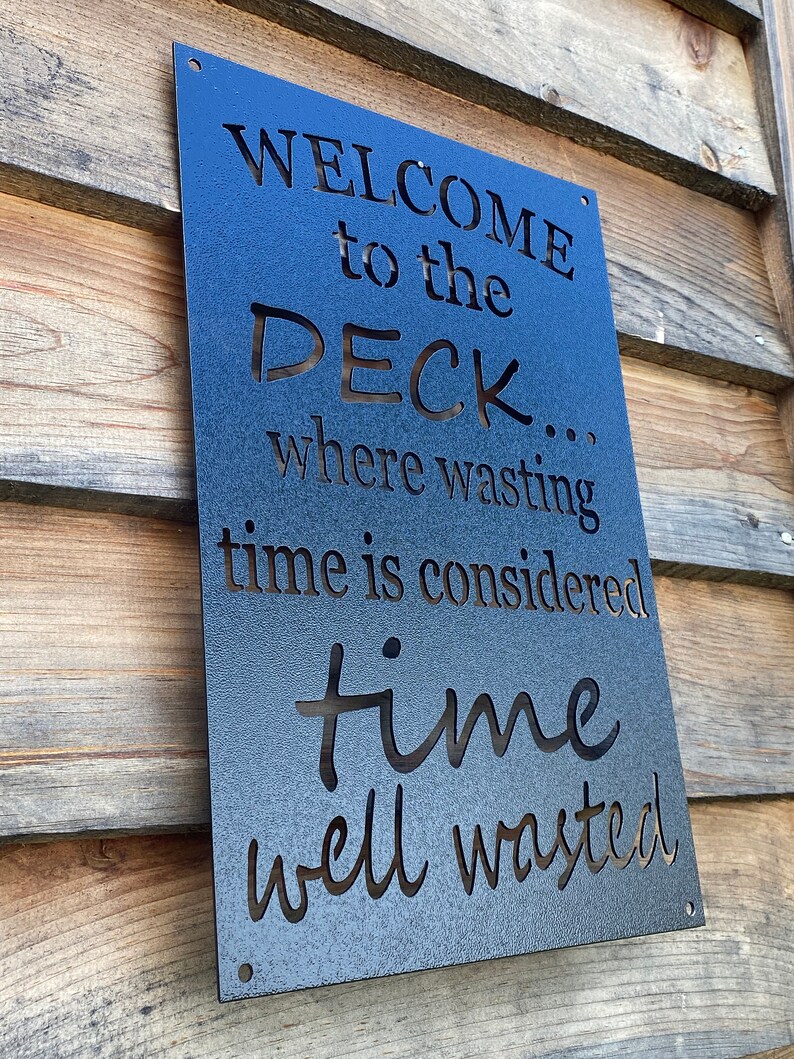Welcome to the Deck Metal Sign Custom Porch/patio/deck Sign - Etsy