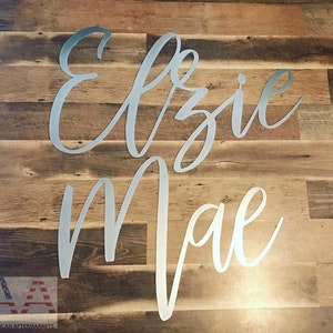 Custom Metal Name - Metal Family Name - Personalized Steel Name - Wall ...