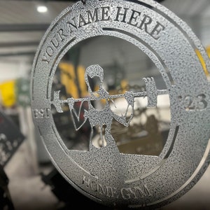 Woman Work Out Sign - Fitness Home Gym Decor - Metal Wall Art - Home ...