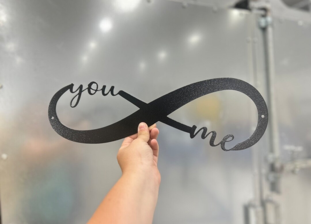 You & Me Infinity Sign - SHIPS FREE - 11th Anniversary Gift - Steel ...