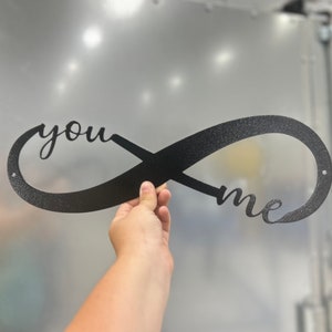 You & Me Infinity Sign Metal Infinity Sign 11th Anniversary Gift Metal ...