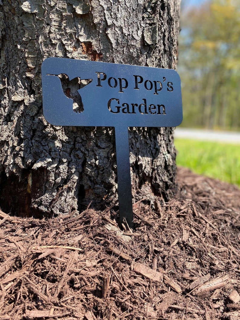 Personalized Garden Sign Custom Metal Garden Stake - Etsy