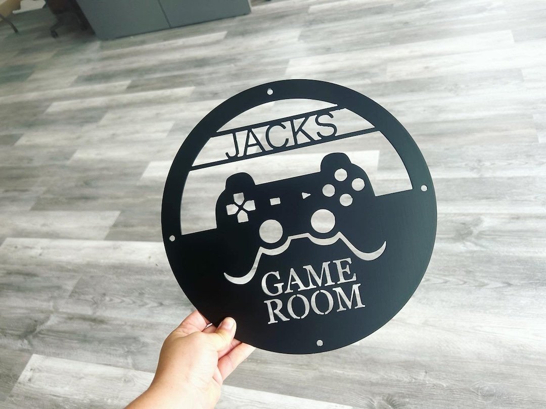 Personalized Metal Gaming Sign - Custom Video Game Metal Art Decor ...