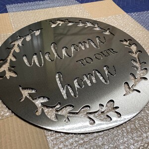 Welcome Sign - Metal Welcome to Our Home Sign - Metal Welcome Sign ...