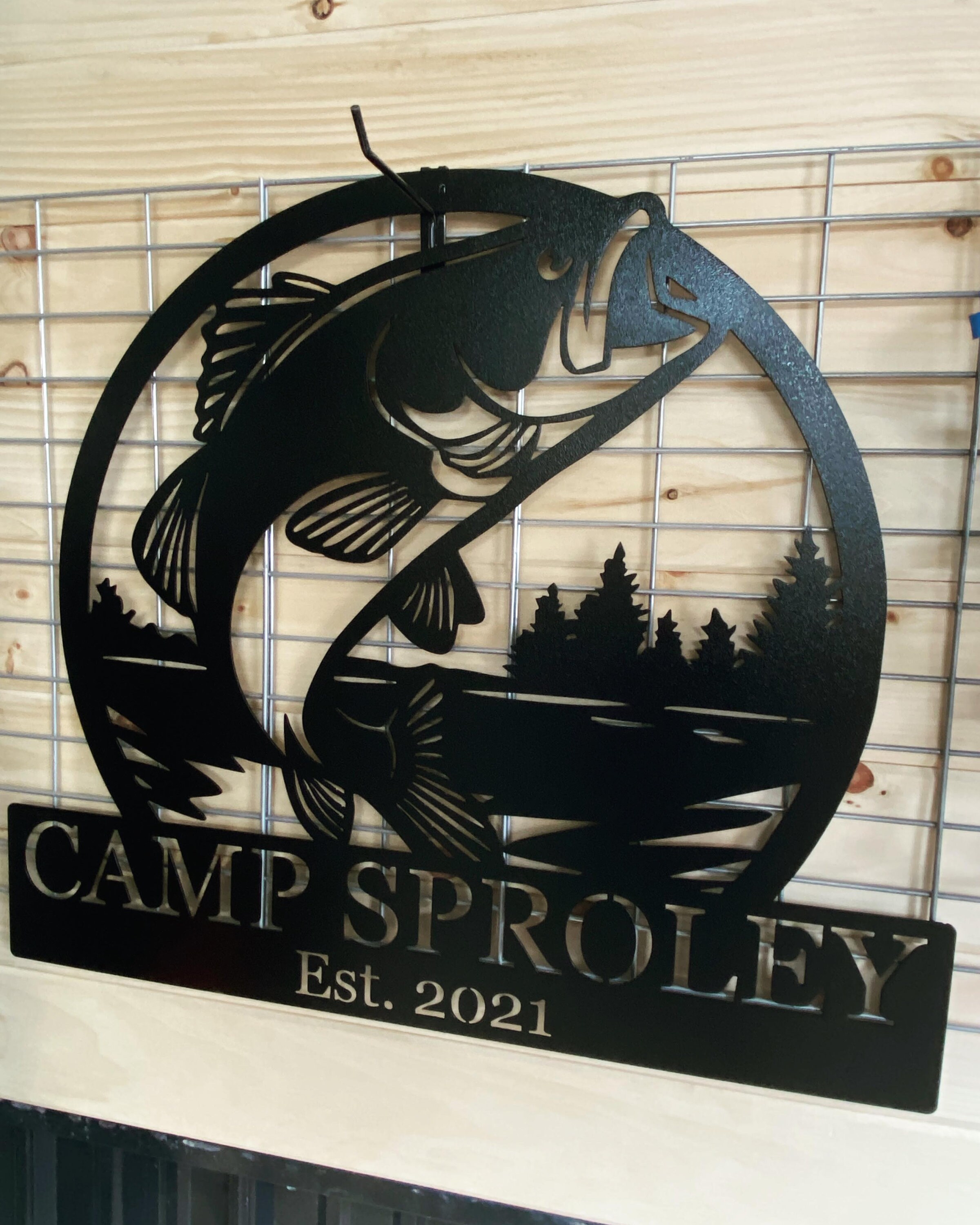 Personalized Lake Life Sign - Metal Custom Lake Life Fishing Sign ...