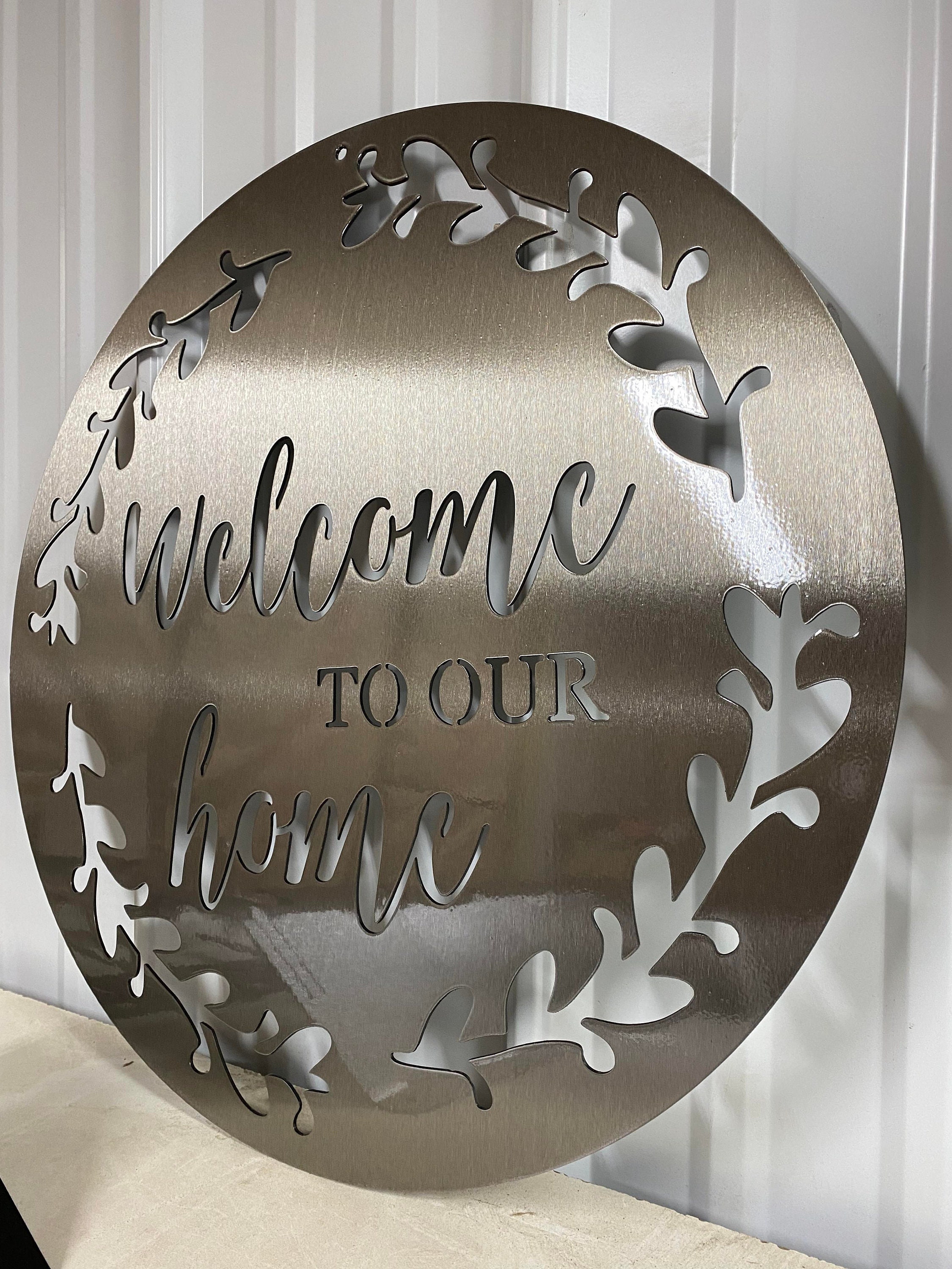 Welcome Sign Metal Welcome to Our Home Sign Metal Welcome - Etsy