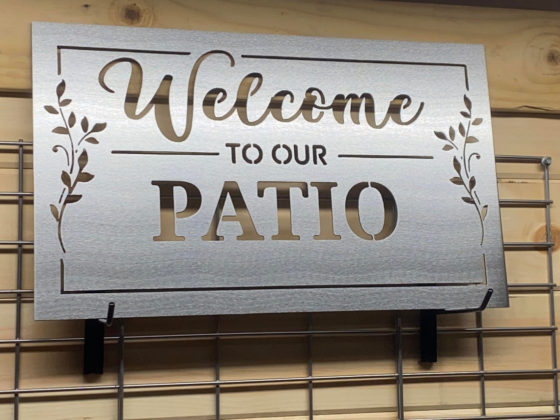 Personalized Welcome Patio Sign - Add Your Last Name - Metal Outdoor ...