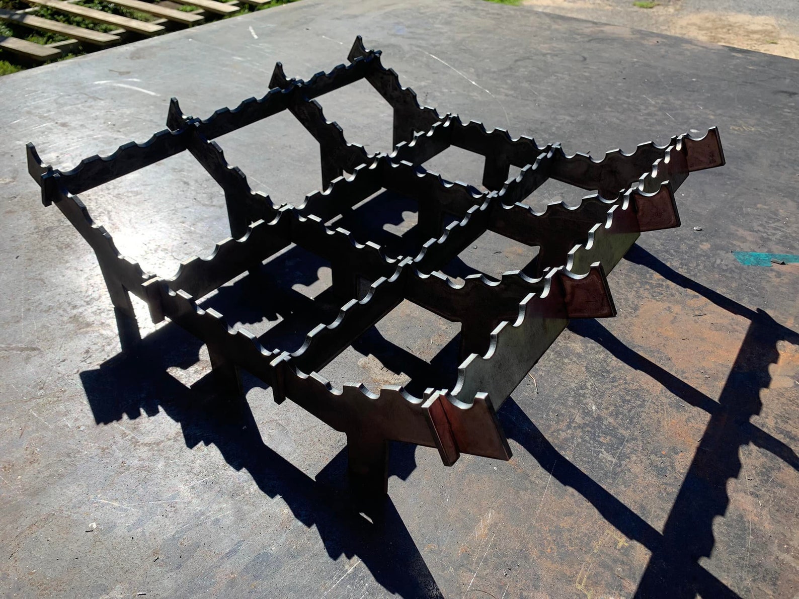 Collapsible Steel Wood Grate - Elevated Fire Grate - DIY BBQ Smoker ...