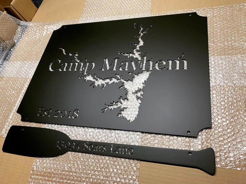 Custom Lake Outline Metal Art Lake Sihloutte Sign Metal - Etsy