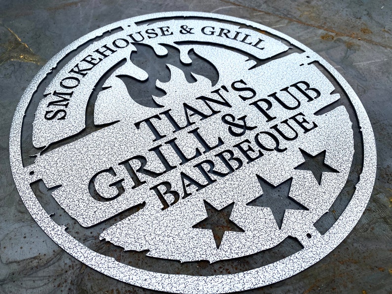 Personalized Metal Grilling Sign Metal Grill Sign Metal - Etsy