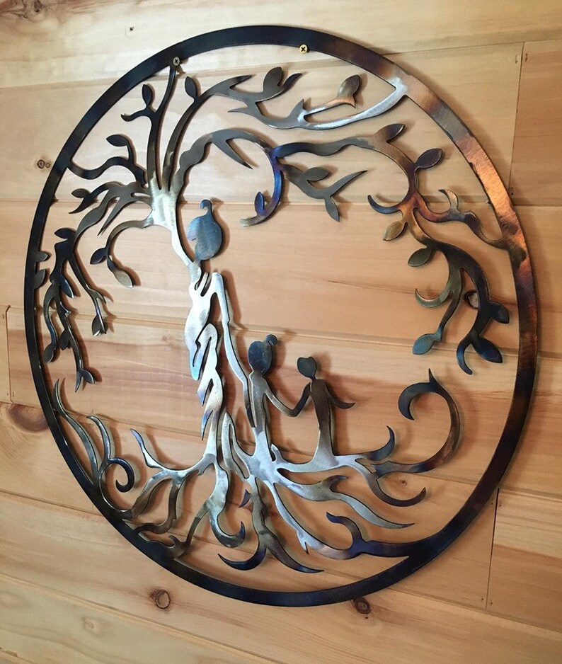 Metal Tree Of Life Tree Of Life Decor Mother With Children | Etsy