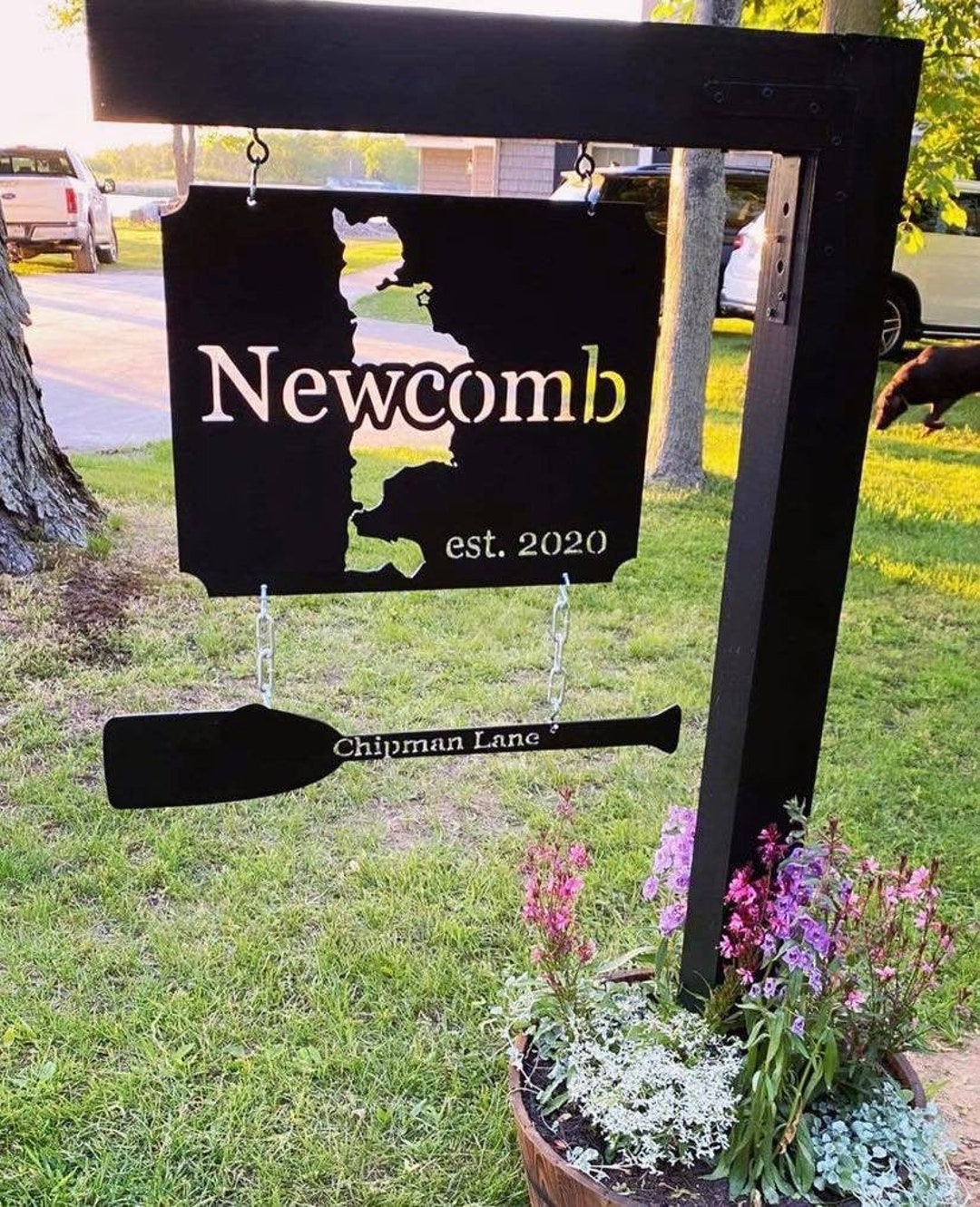 Custom Lake Outline Metal Art - Lake Sihloutte Sign - Metal Lake Sign ...