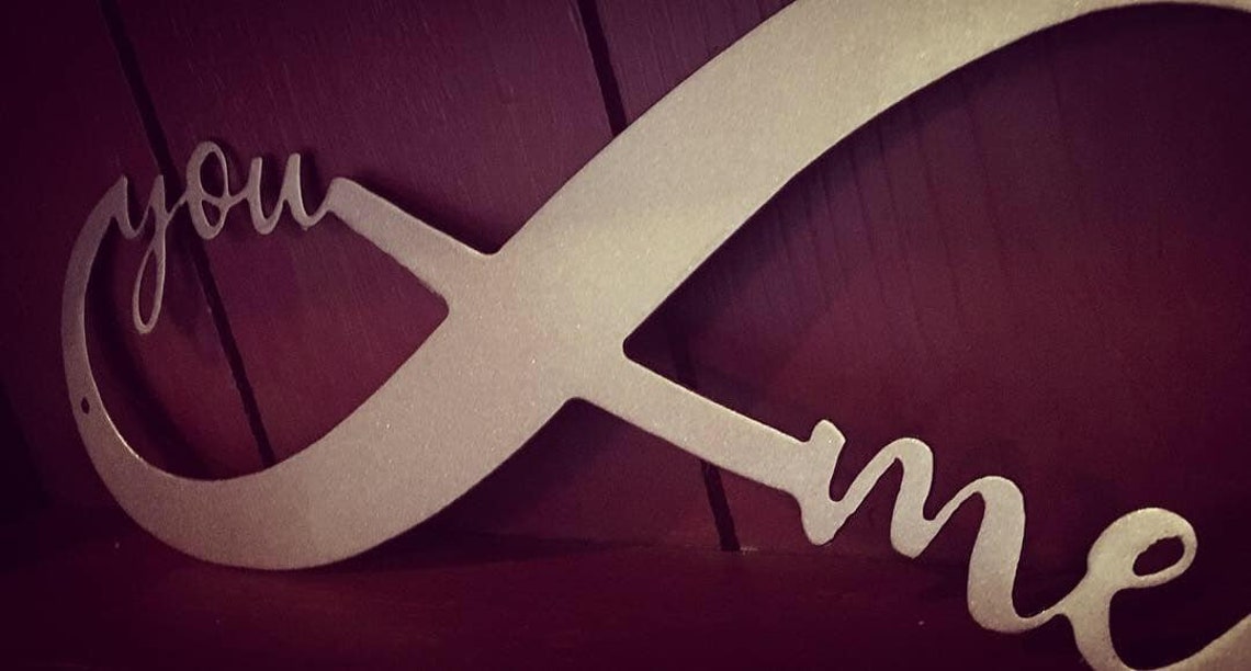 You & Me Infinity Sign Metal Infinity Sign 11th | Etsy