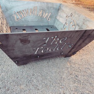 Custom Metal Firepit - Collapsible Steel Fire Pit - Personalized Fire ...