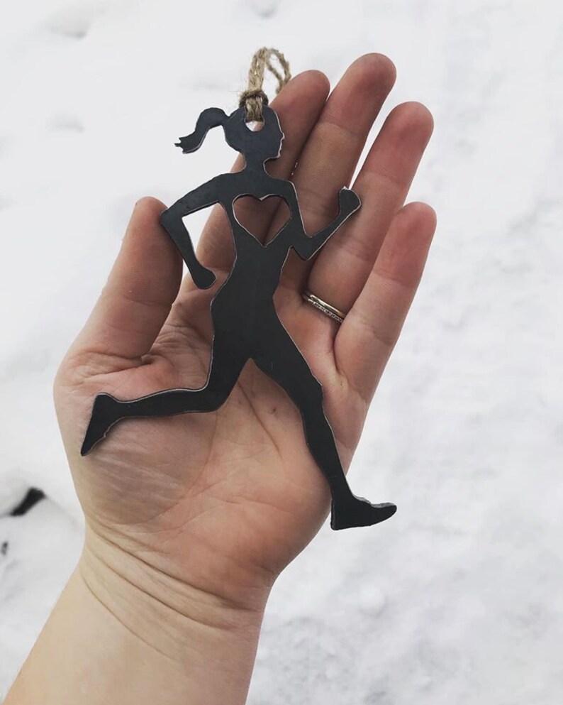 Runner Girl Ornament Runner Girl Metal Display Gift for | Etsy
