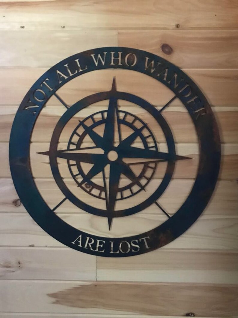 Personalized Compass Metal Sign Custom Coordinates Sign Etsy