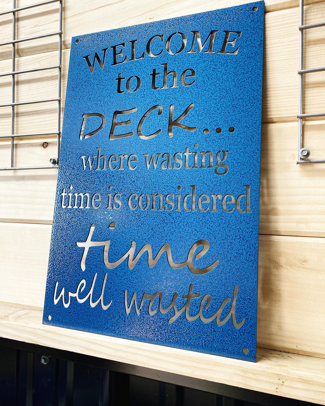 Welcome to the Deck Metal Sign Custom Porch/patio/deck Sign - Etsy