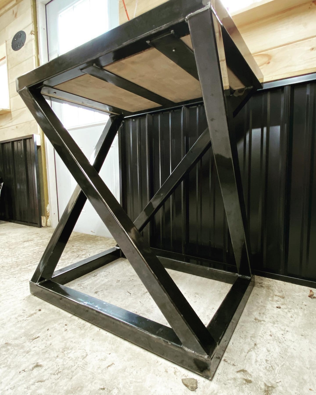 Modern Steel Table Base - Modern End Table - Steel Handcrafted Table ...