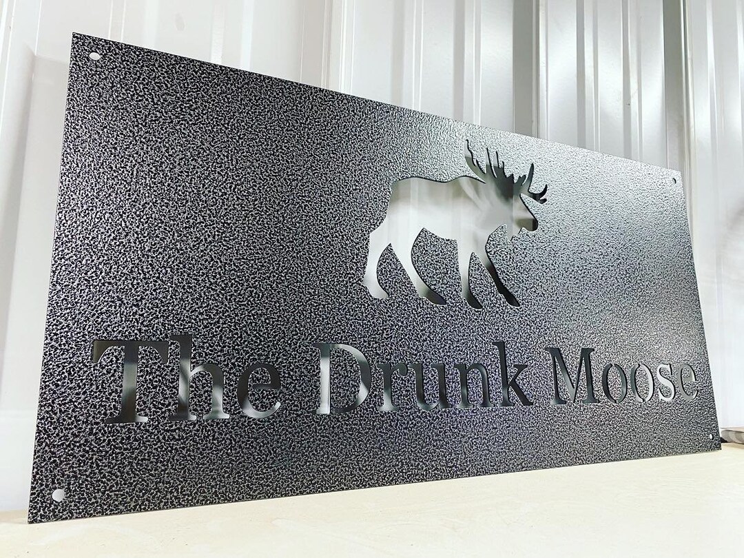 Metal Moose Sign - Personalized Moose Sign - Personalized Moose Metal ...