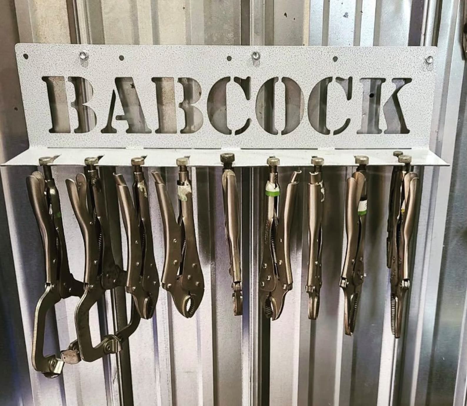 Wall Mounted Vise Grips Storage -personalized Vice Grip Organization ...