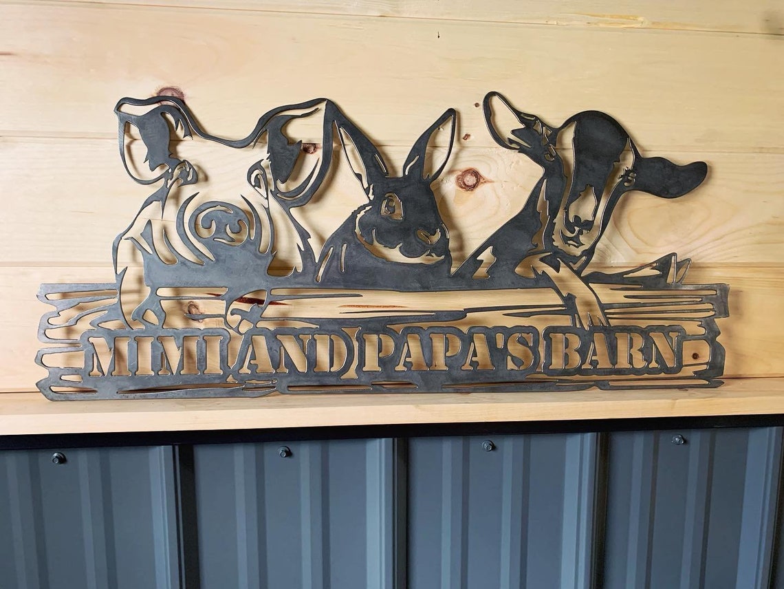 Custom Metal Farm Sign Metal Barn Sign Personalized Metal - Etsy