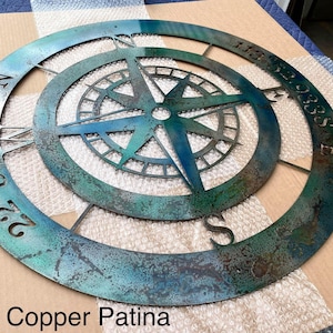 Personalized Compass Metal Sign Custom Coordinates Sign - Etsy