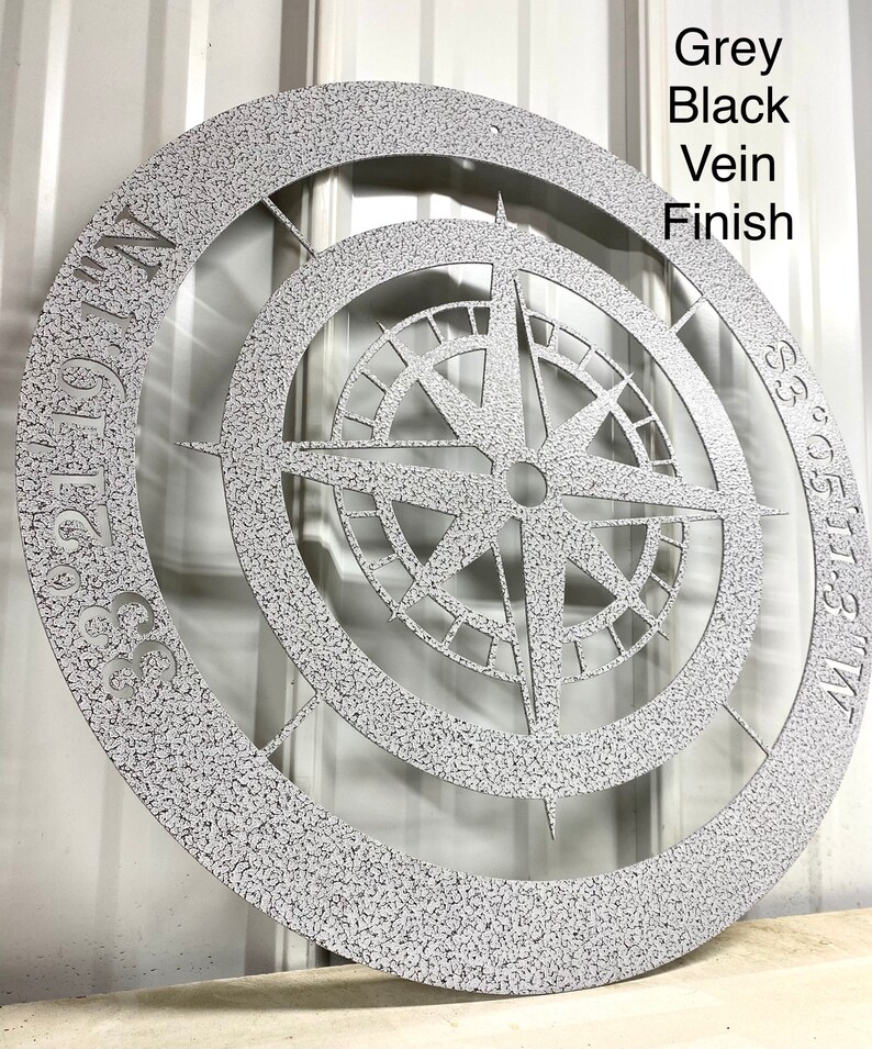Personalized Compass Metal Sign Custom Coordinates Sign - Etsy