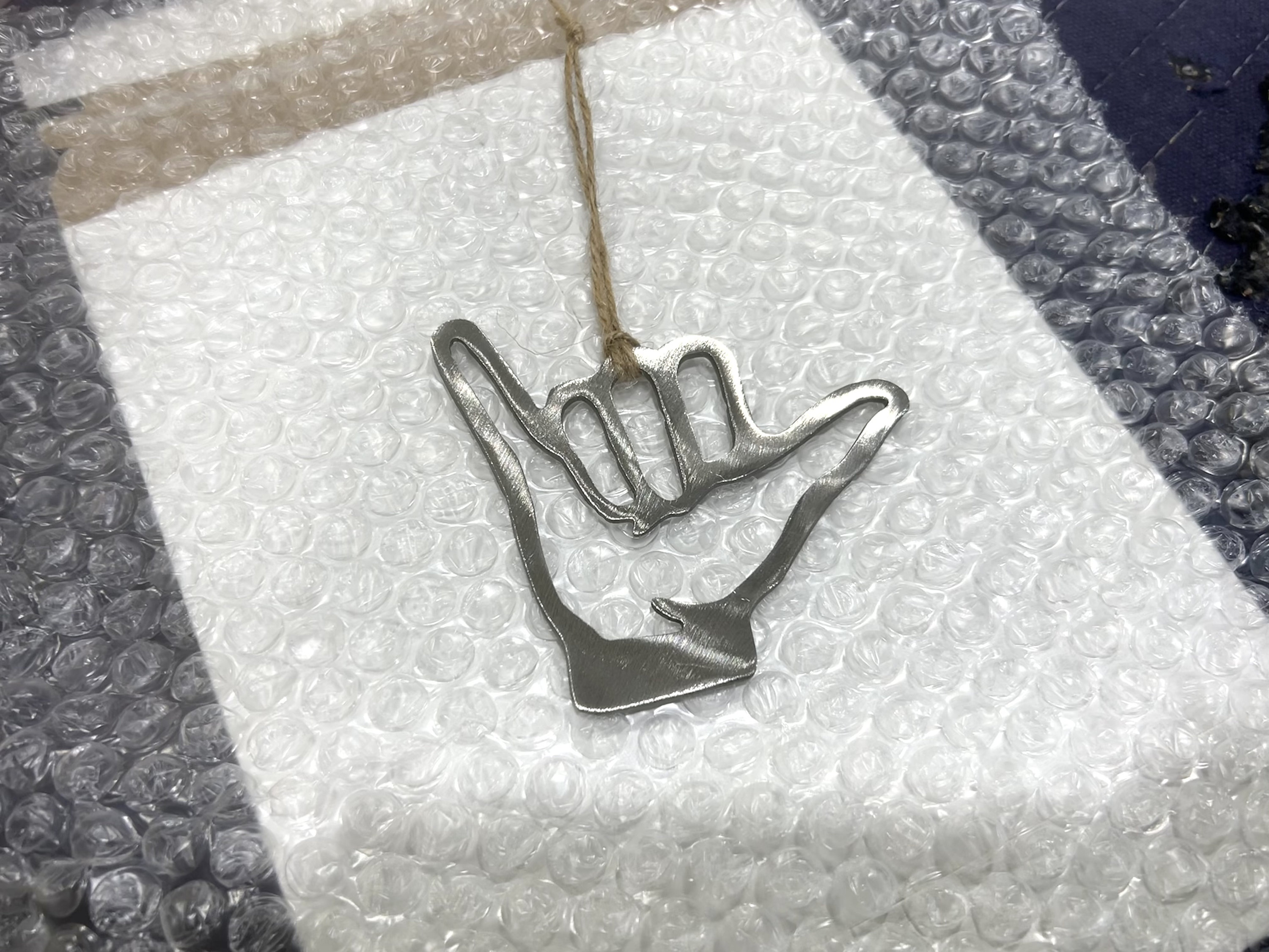 Hang Loose Metal Ornament - Shaka Ornament - Personalized Metal ...