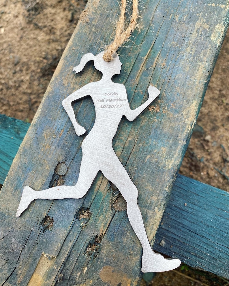 Runner Girl Ornament Runner Girl Metal Display Gift for - Etsy