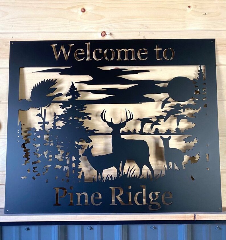 Personalized Nature Metal Sign Wildlife Decor Outdoor Metal | Etsy