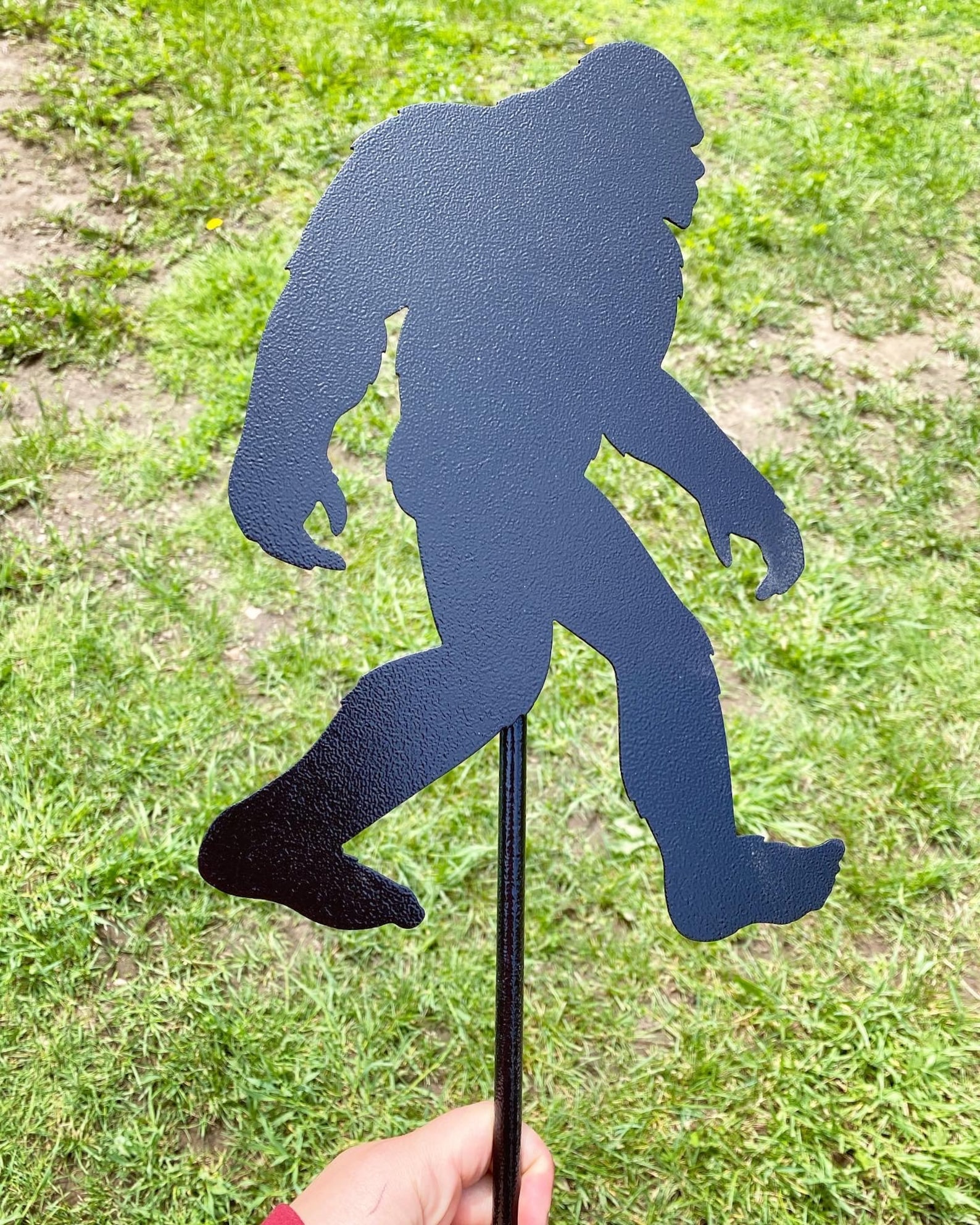 Metal Big Foot Stake Sasquatch Garden Stake Yeti Garden - Etsy