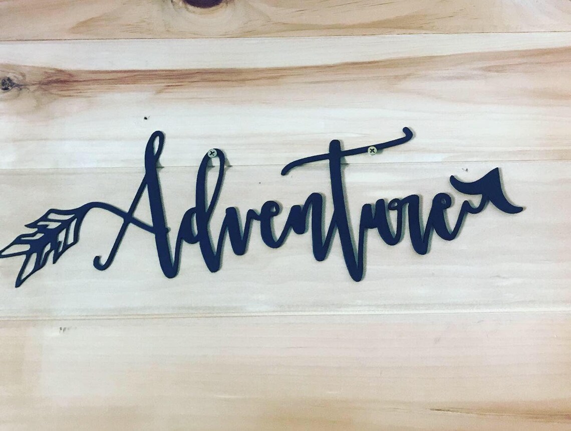 Metal Adventure Arrow - Adventure Decor - Metal Adventure Sign ...
