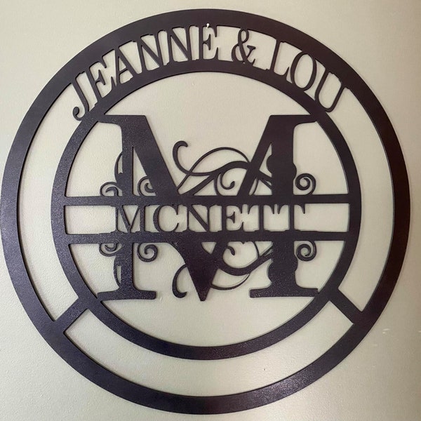 Metal Monogram - Etsy