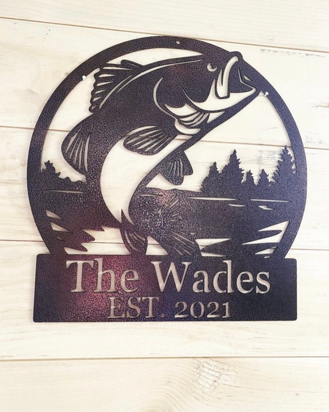 Personalized Lake Life Sign - Metal Custom Lake Life Fishing Sign ...