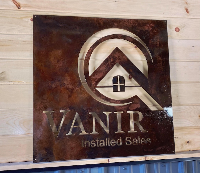 Metal Business Sign - Metal Business Logo Sign - Personalized Metal ...