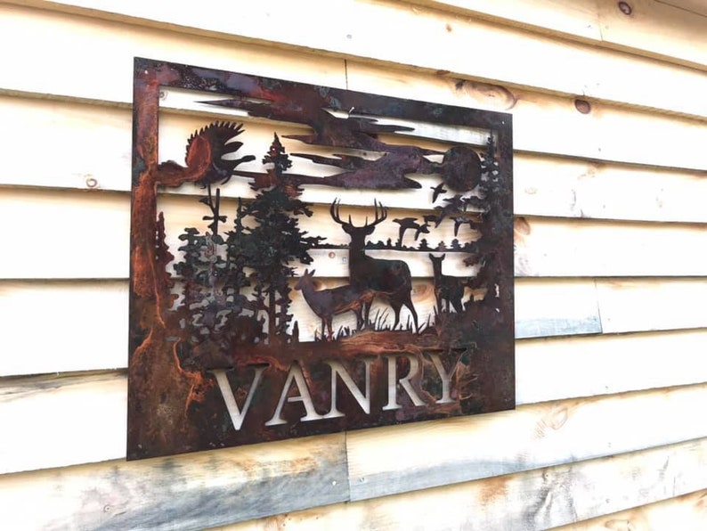 Personalized Nature Metal Sign Wildlife Decor Outdoor Metal | Etsy