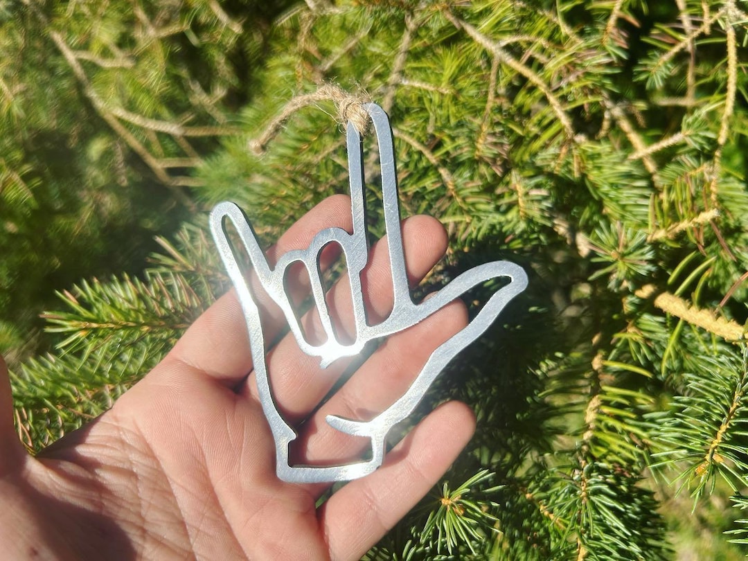 ASL I Love You Ornament - ASL Gift - I Love You Gift - Sign Language ...