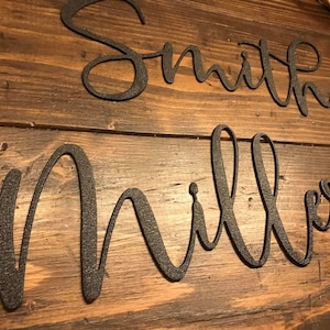 Custom Metal Name - Metal Family Name - Personalized Steel Name - Wall ...