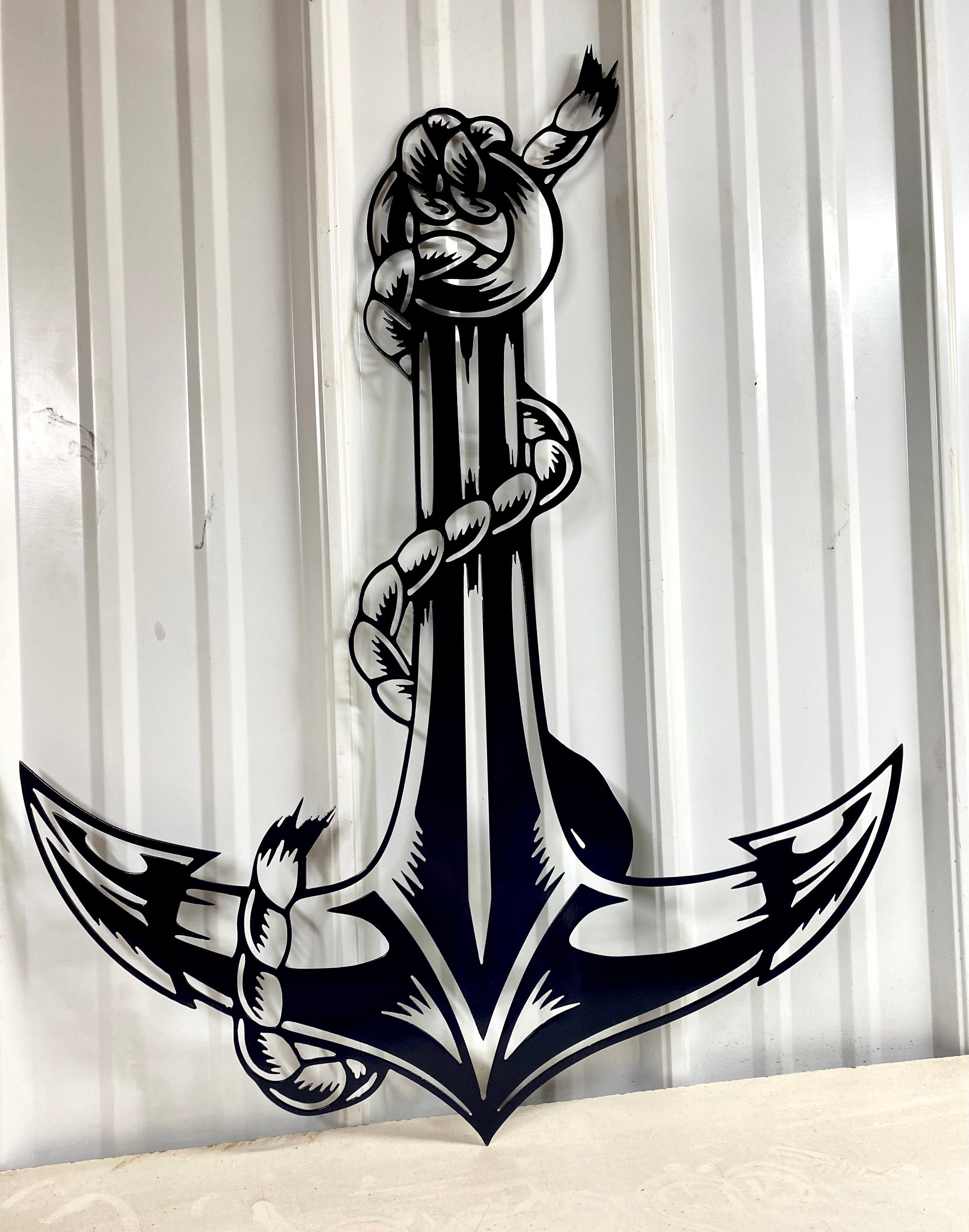 Metal Anchor Anchor Decor Nautical Anchor Sign Outdoor - Etsy