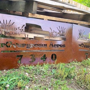 Rust Patina Metal Business Sign - Rust Business Sign - Corten Steel ...