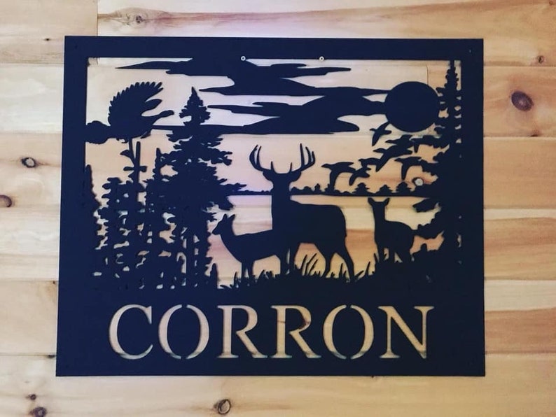Personalized Nature Metal Sign Wildlife Decor Outdoor Metal - Etsy