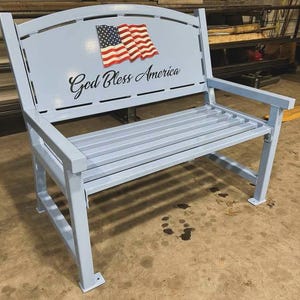 Personalized Metal Bench - Memorial Bench - Steel Bench With Photo ...