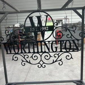 Personalized Metal Monogram - Metal Name Art - Custom Last Name Decor ...