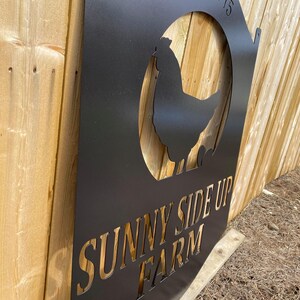 Chicken Farm Sign- Metal Chicken Sign - Personalized Farm Sign ...