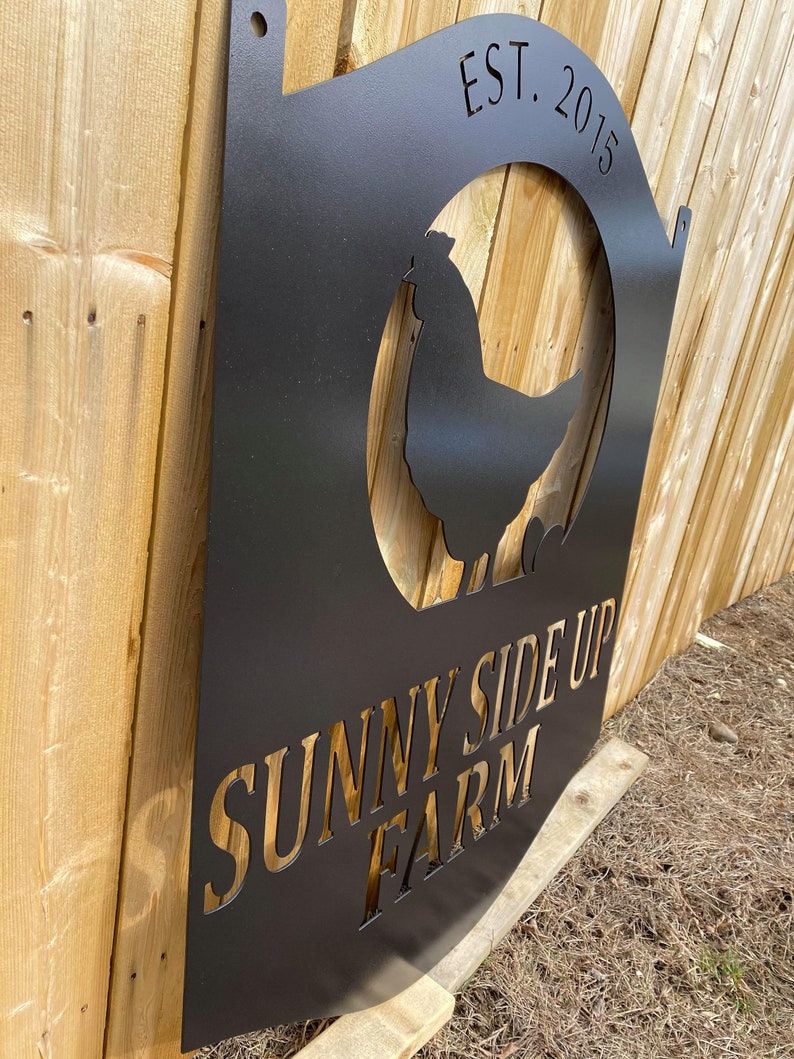 Chicken Farm Sign Metal Chicken Sign Personalized Farm Sign | Etsy