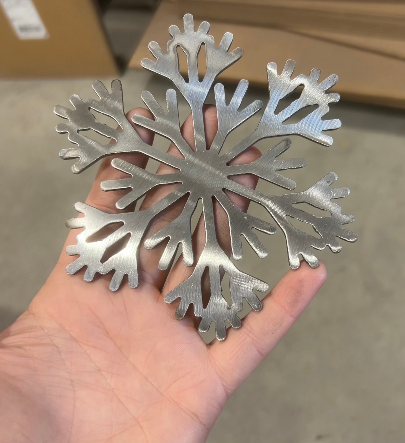 Snowflake Ornament - Metal Snowflake Ornament - Personalized Snowflake ...